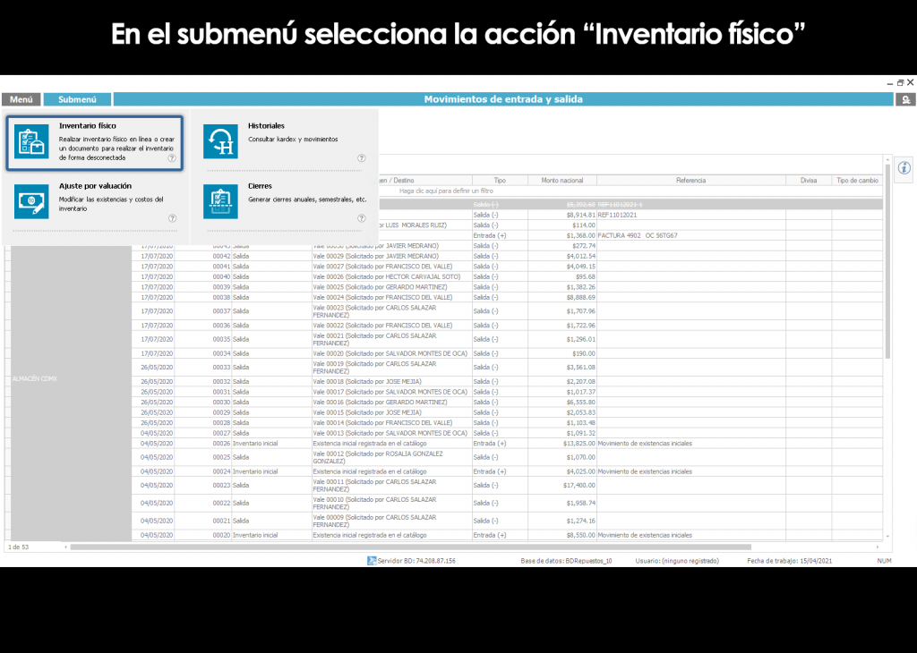 Inventario físico – Centro de aprendizaje