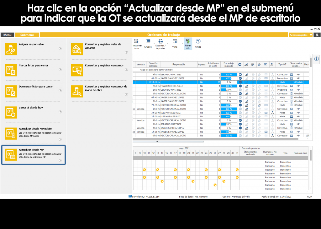 App MPmobile – Centro de aprendizaje de MP versión 10